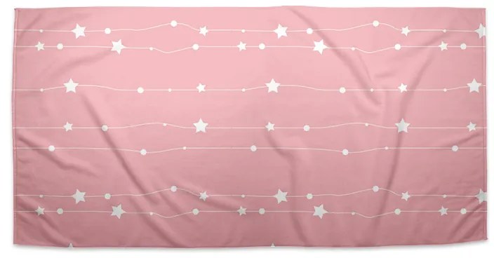 Ručník SABLIO - Hvězdy a tečky na provázku 30x50 cm