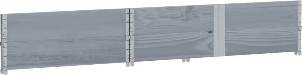 Zahradní truhlík šedý 150 x 100 cm masivní borové dřevo 3295417