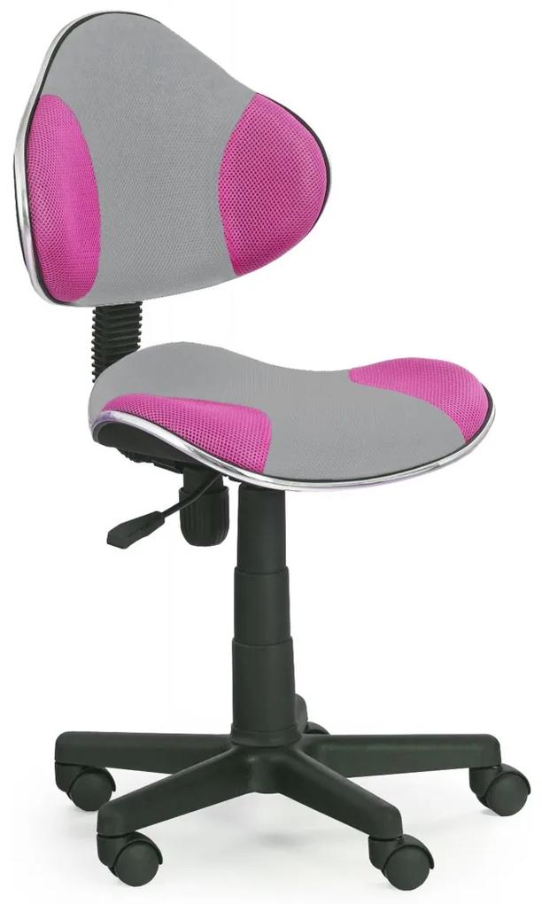 Kancelářská židle Light šedo-růžová