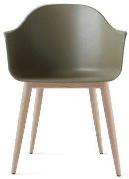 Harbour Dining Chair, dřevěná podnož přírodní dub olivová Audo (MENU)