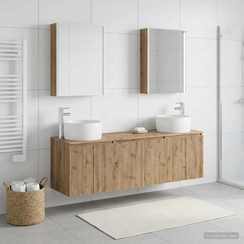 Sada koupelnových skříněk 5 ks Dub artisan Kompozitní dřevo 3406534