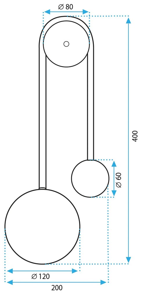 Toolight Toolight, LED nástěnné svítidlo 50cm 5W 4000K 500lm APP1474-CW, zlatá lesklá-černá matná, OSW-03604