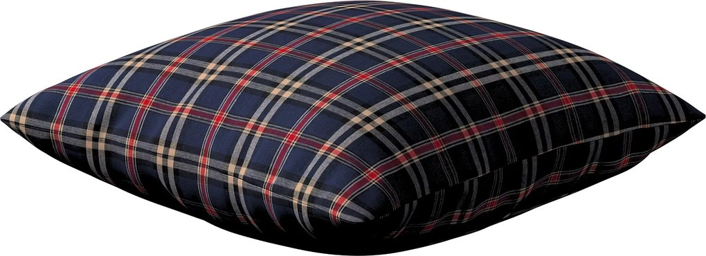 Kinga - potah na polštář jednoduchý barva tmavě modrá látka vzorované