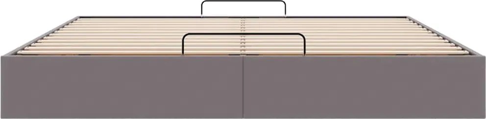 Osmanský rám postele bez matrace šedá 200x200 cm umělá kůže 3310822