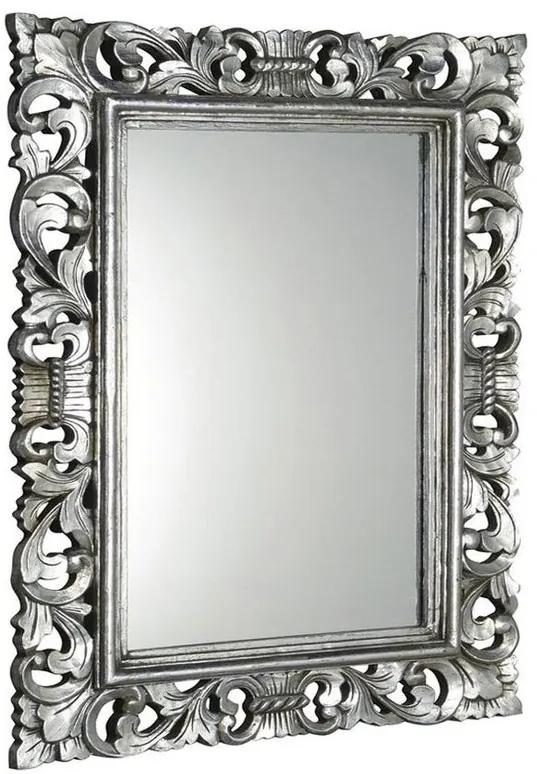 SAPHO - SCULE zrcadlo v rámu, 70x100cm, stříbrná IN156