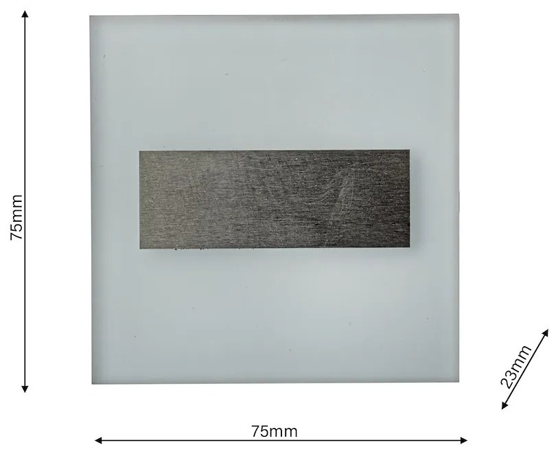 Schodišťové LED svítidlo Lumi, 1x LED 0,6w, 6500k, s