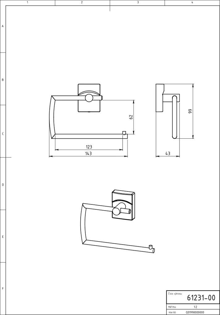 Novaservis - Závěs toaletního papíru Metalia 12 chrom, 0231,0