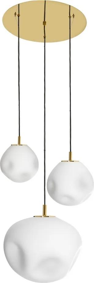 Závěsná lampa na strop Cloe 3 zlatá