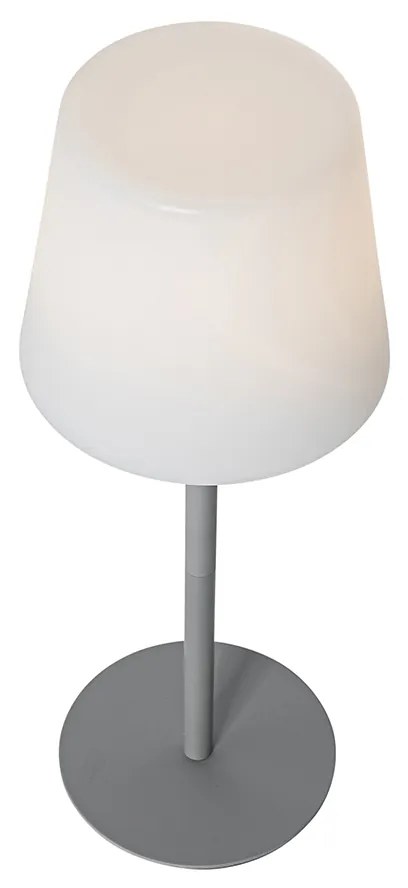 Sada 2 šedých dobíjecích stolních lamp 40 cm IP54 - Jude
