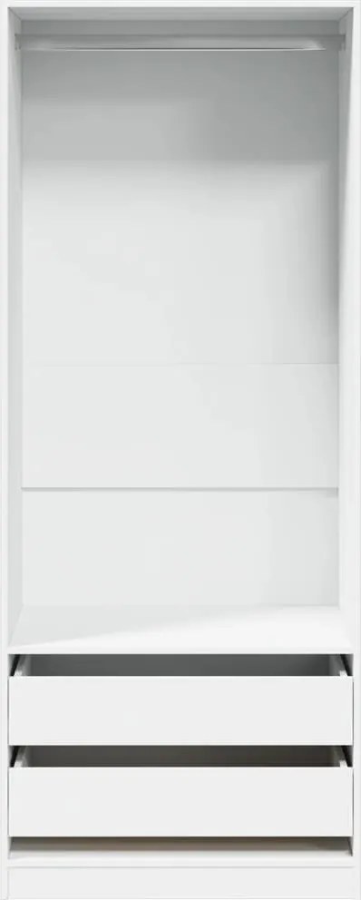 Šatní skříň bílá 80 x 50 x 200 cm kompozitní dřevo 3307747