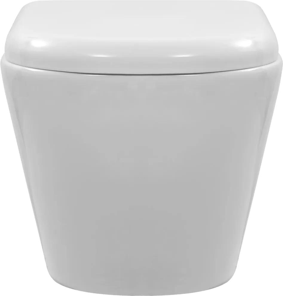 Závěsné WC bez okraje - keramické | bílé