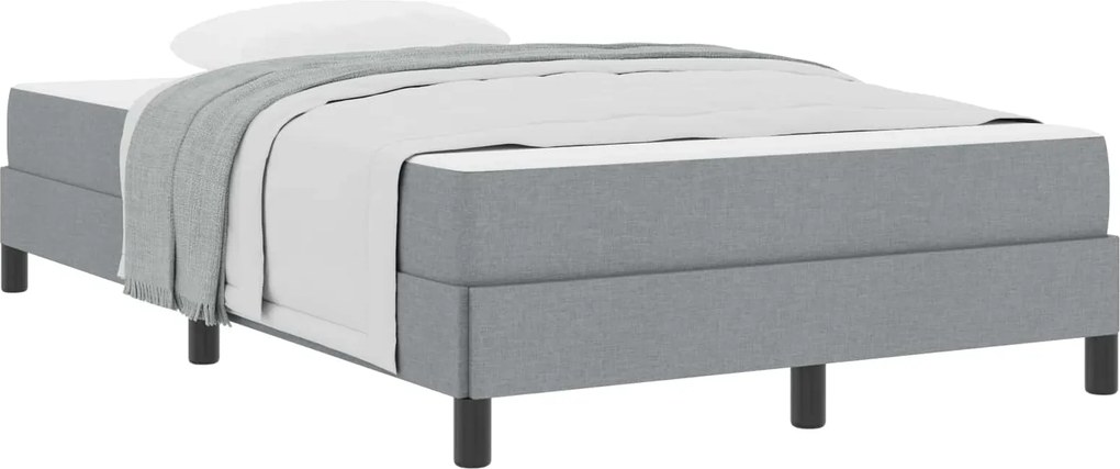 Postel s boxspringem Světle šedá 120 x 200 cm textil 3398479
