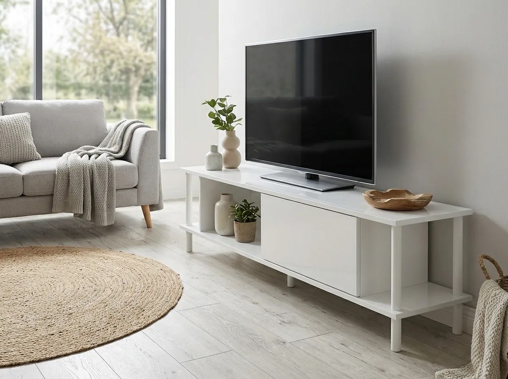 TV stolek PARIS 150 cm, bílá