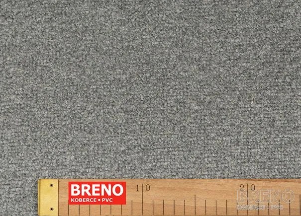 Breno Metrážový koberec PARIS 75 šedý, šíře 400 cm, Šedá