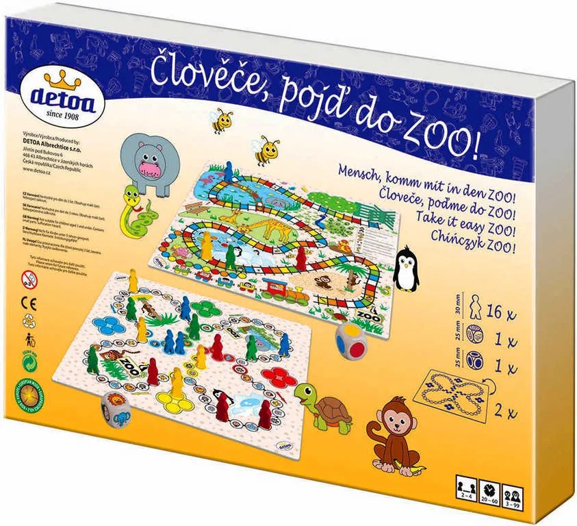 DETOA Hra Člověče pojď do ZOO! 2v1 *SPOLEČENSKÉ HRY* dt14159