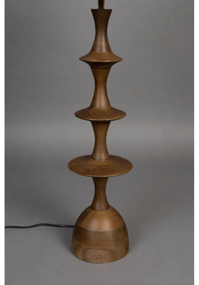 Hnědo-krémová stolní lampa s textilním stínidlem (výška 90 cm) Cath – Dutchbone
