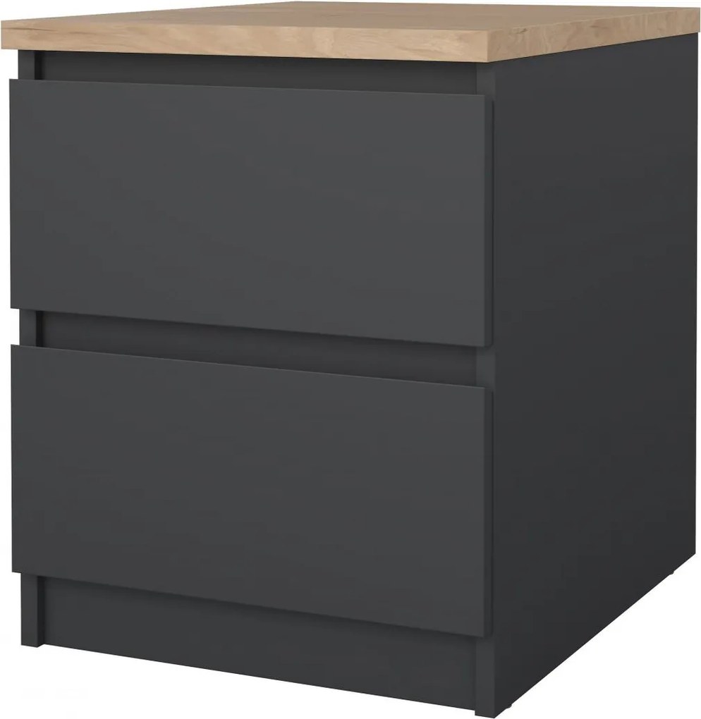 FALCO Noční stolek Simplicity 230 šedá/jackson hickory