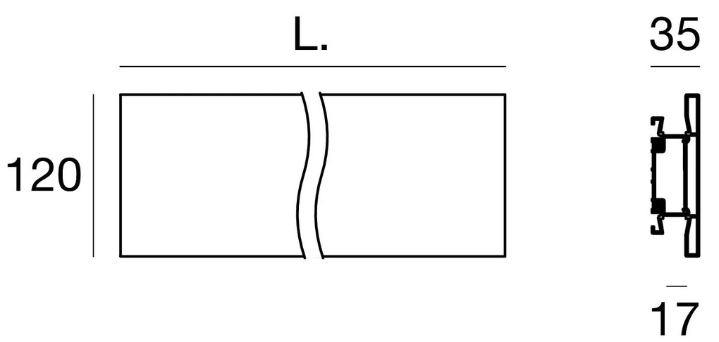 Linea Light 65019 Fylo+ Surface_2, profil pro LED pás na stěnu se svícením nahoru-dolu, hliník, délka 200cm