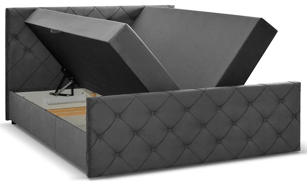 Postel dvoulůžko BOXSPRING HEAVEN + topper v ceně | 160x200 | VÝBĚR TKANIN