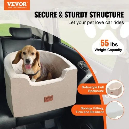 Autosedačka Dog Booster Autosedačka pro malé a střední psy do 24,9 kg Hnědá