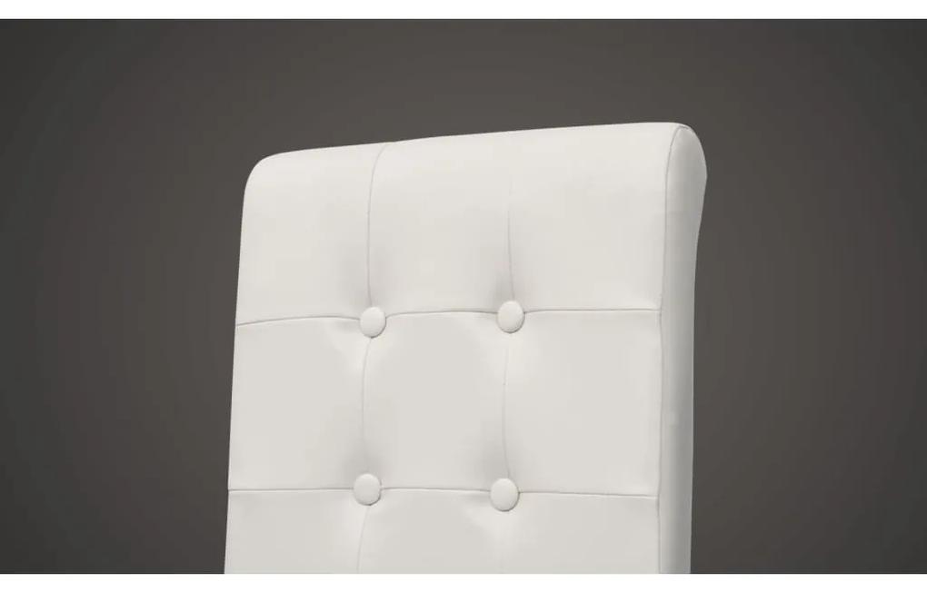 Jídelní židle 4 ks bílé umělá kůže - Default Title