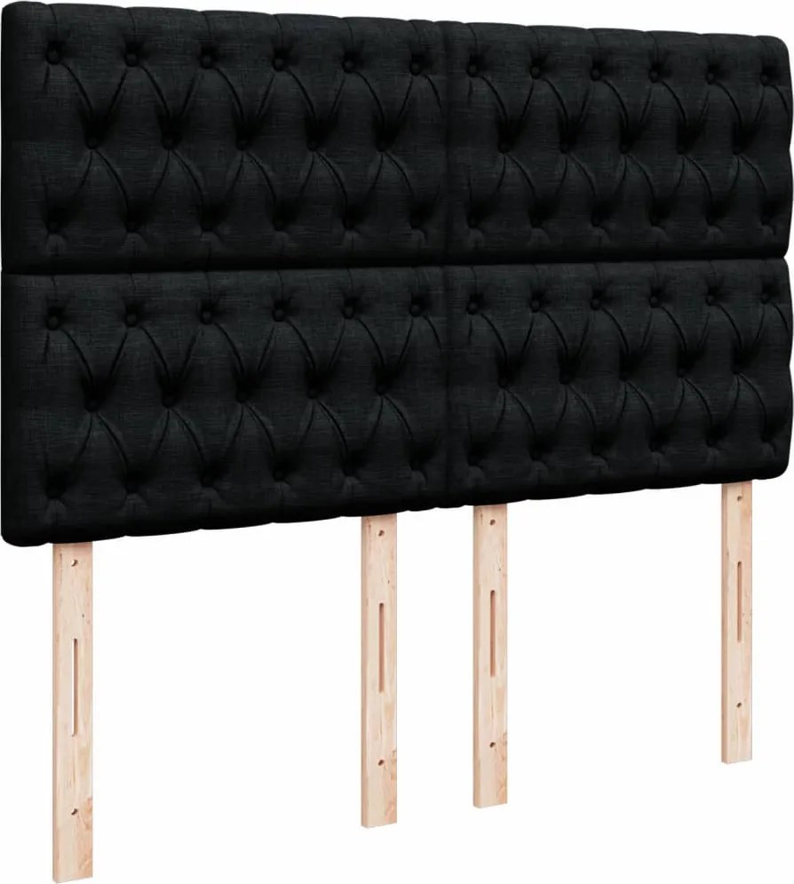 Box spring postel s matrací černá 140 x 190 cm textil 3291672