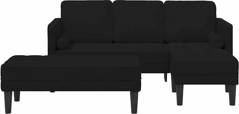 Set pohovek 2 ks Černá Polyester 3329270