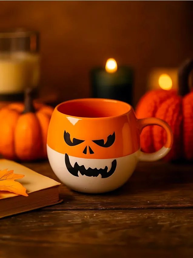 Sinsay - Hrnek s halloweenským motivem - oranžová