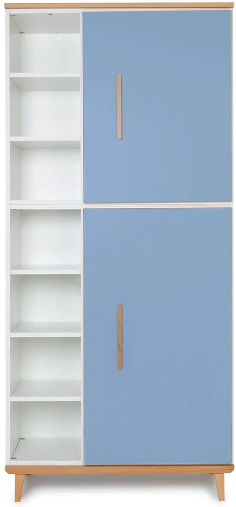 De Breuyn Dětská šatní skříň DeBreuyn Nado 2D 198 cm | modrá