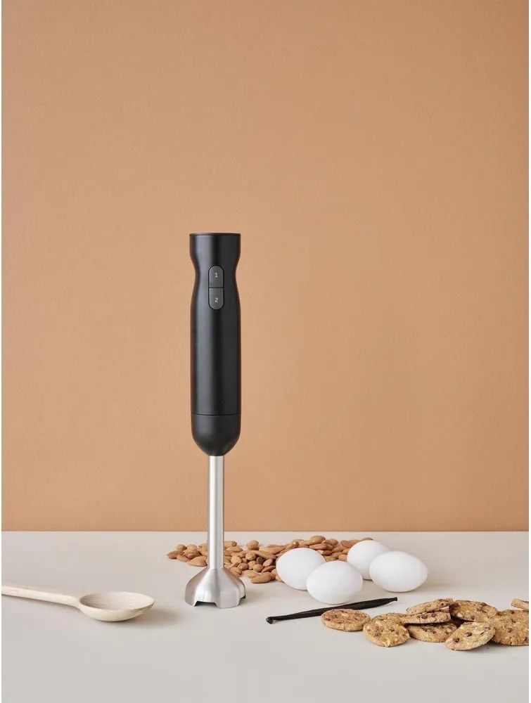 Černý tyčový plastový mixér Foodie – RIG-TIG