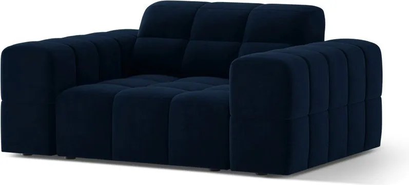 Tmavě modré sametové křeslo Chicago – Cosmopolitan Design