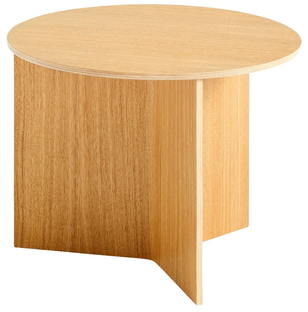 HAY Stolek Slit Table Wood, Round Oak
