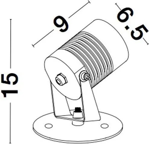 NV 9271491 Venkovní nástěnné svítidlo FEND černý hliník a sklo LED 10W 3000K 100-240V 24st. IP65 - NOVA LUCE