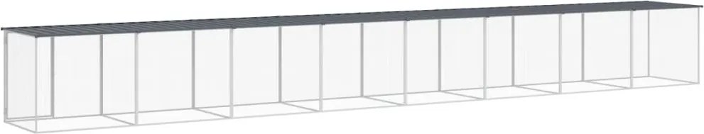 Klec pro kuřata se střechou antracitová 803 x 98 x 90 cm ocel 3189052