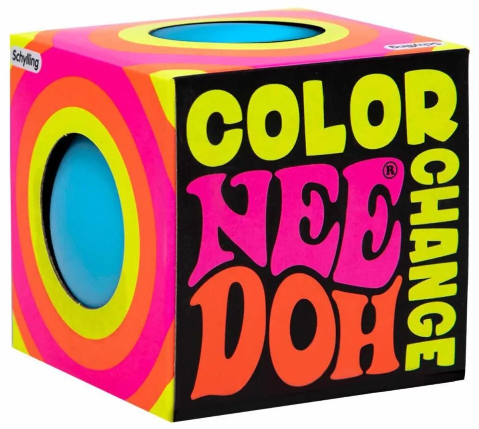 Schylling Barvu měnící antistresový míček Needoh 1 ks Modrá/růžová