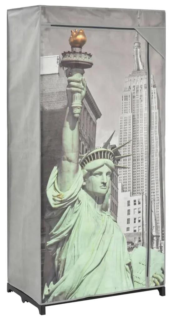 Šatní skříň New York 75 x 45 x 160 cm textil - Default Title