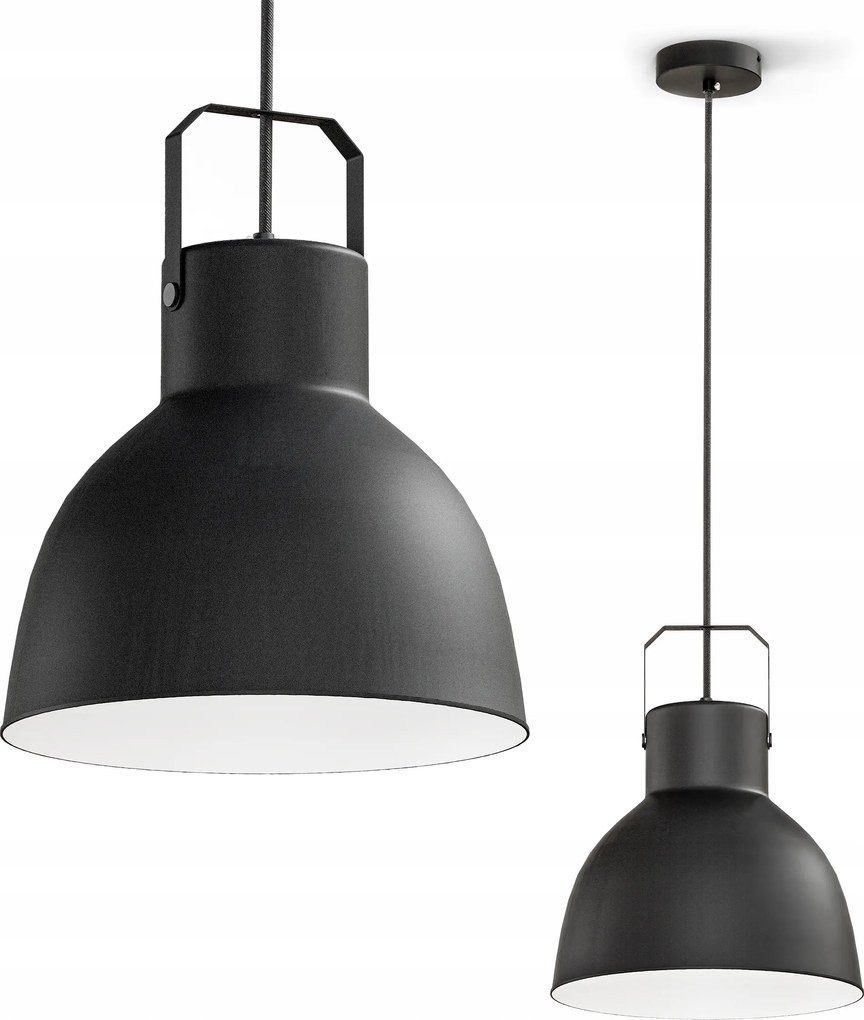 Závěsná stropní Led lampa E27 Lustr Černá Stropní Svítidlo Loft Obývací pokoj Kuchyně