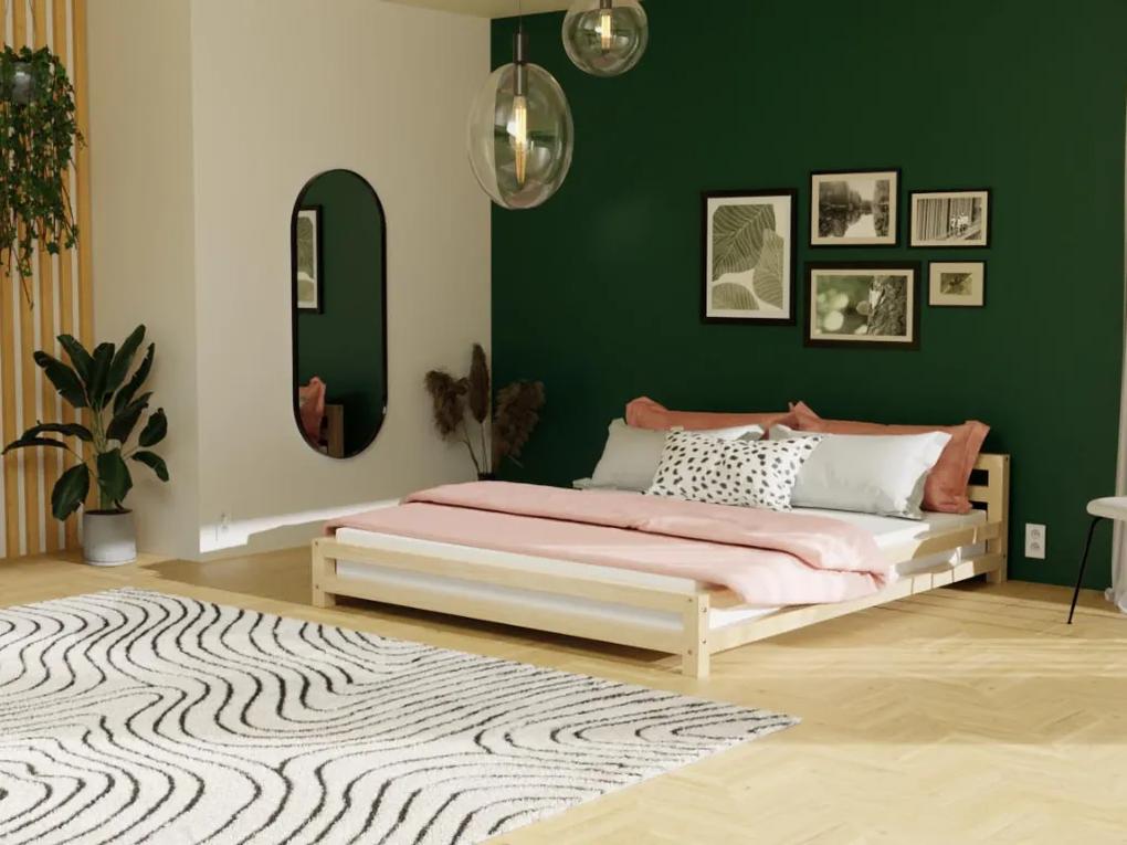 Benlemi Dvoulůžková postel MODERN Zvolte barvu: Bílá, Zvolte rozměr: 160 x 200 cm