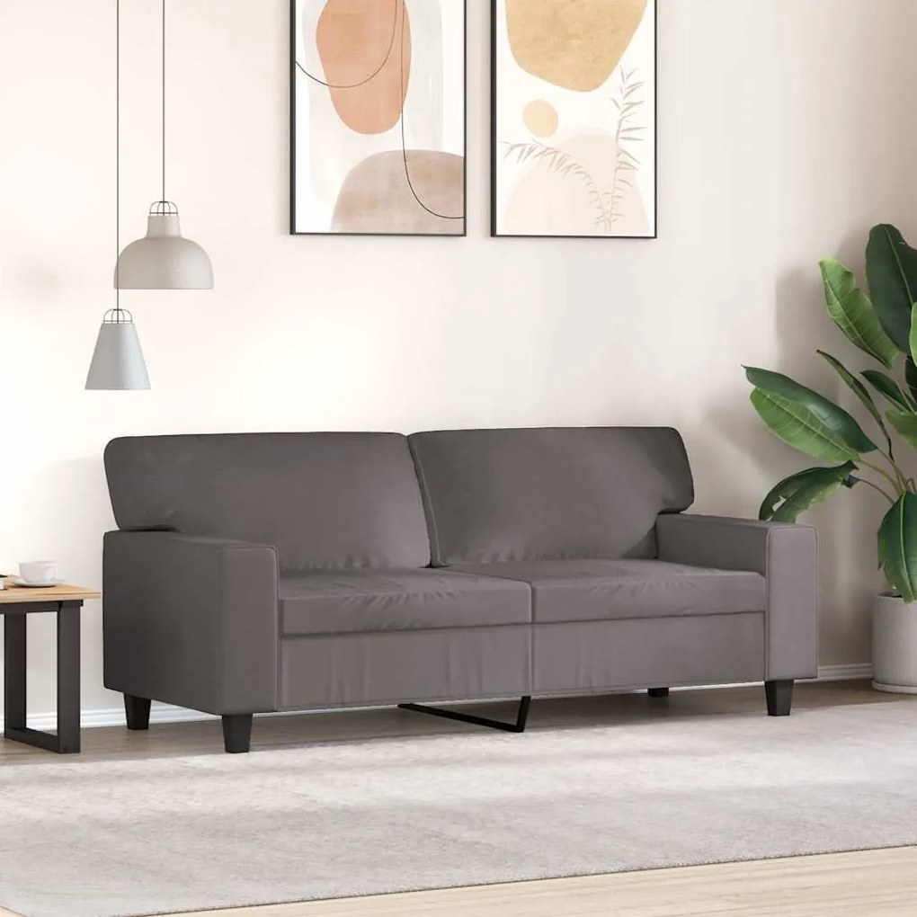 vidaXL 2místná pohovka 140 cm umělá kůže [359417] Barva: Šedá