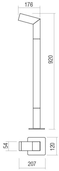 Redo 90512 - LED Venkovní lampa WOODY LED/10W/230V IP54 antracit
