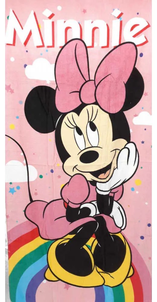 Dětská osuška MINNIE MOUSE růžová 70X140cm Setino