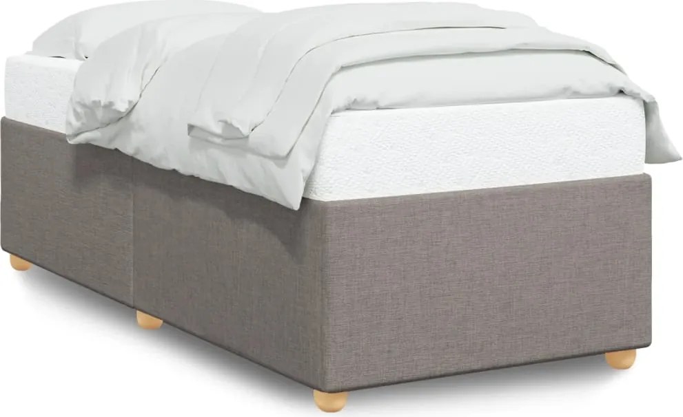 Rám postele bez matrací taupe 90x190 cm textil 3284698