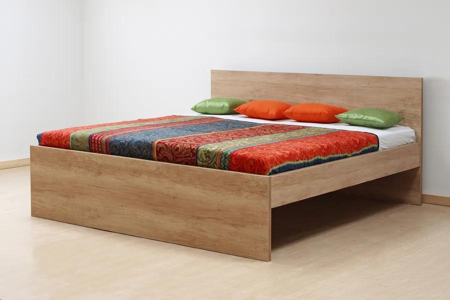 BMB Bruno postel - imitace dřeva Dekor: Borneo Antik, Rozměr: 180 x 200 cm, Čelo: 90 cm