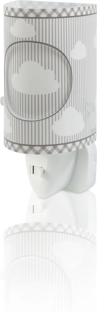 Dalber 62015E SWEET DREAMS - Dětská noční lampička do zásuvky v šedé barvě
