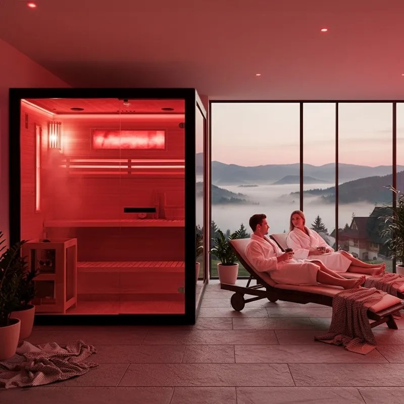 BPS-koupelny Finská sauna Relax HYD-6719 180x160, 4 osoby