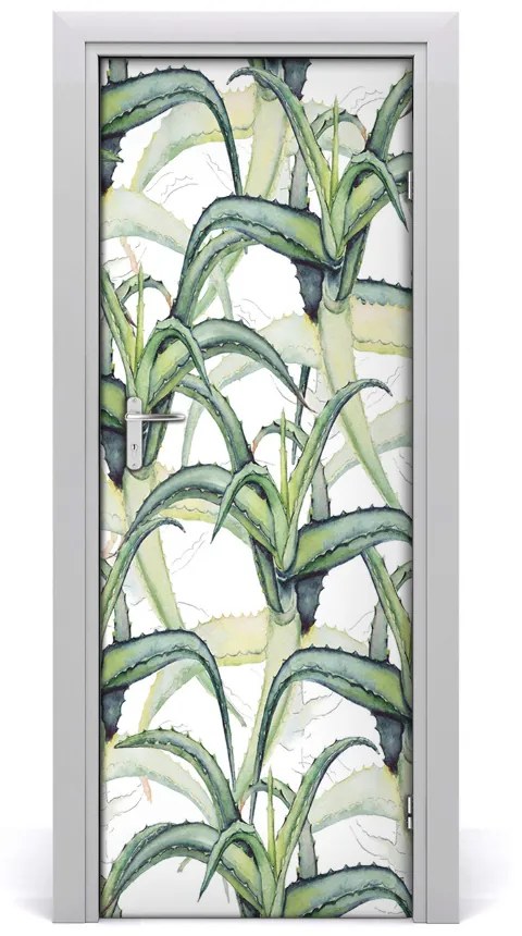 Samolepící fototapeta na dveře Aloes 85x205 cm