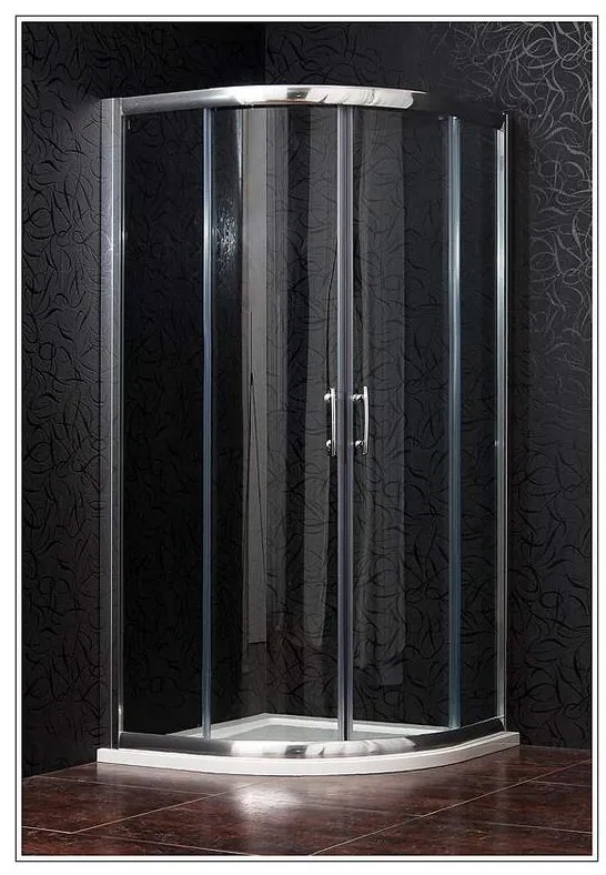 ARTTEC Sprchový kout čtvrtkruhový nástěnný BRILIANT 90 x 90 x 195 cm čiré sklo PAN01146