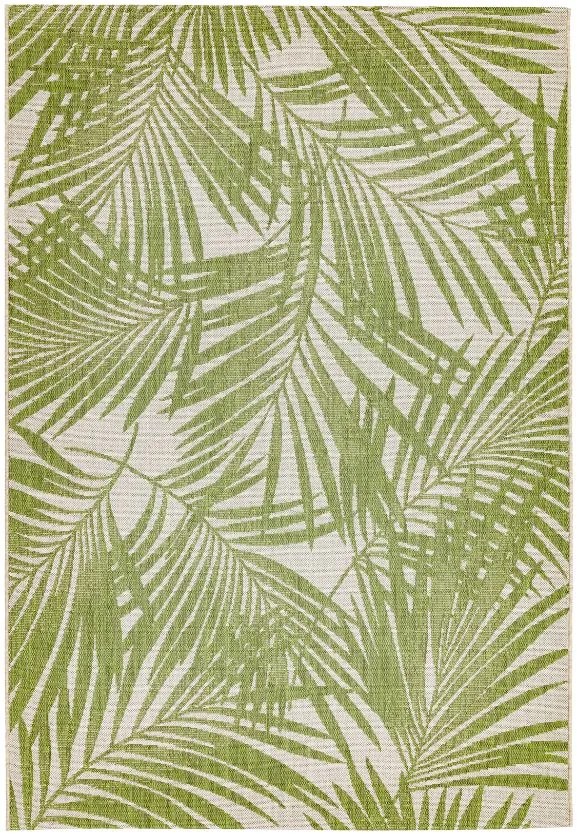 Zelený koberec Granton Green Palm Rozměry: 66x240 cm
