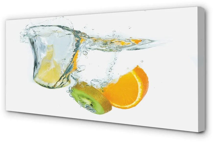 Obrazy na plátně Voda kiwi oranžový 100x50cm