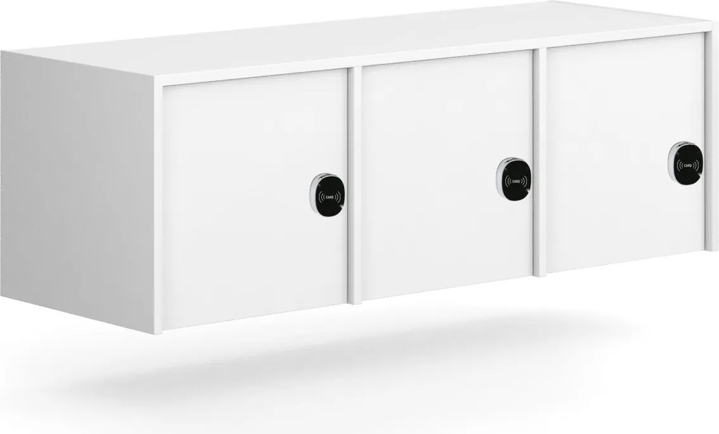 Nástavba pro skříně FRAME, 3x dveře, 1299 x 450 x 427 mm, RFID zámek, bílá